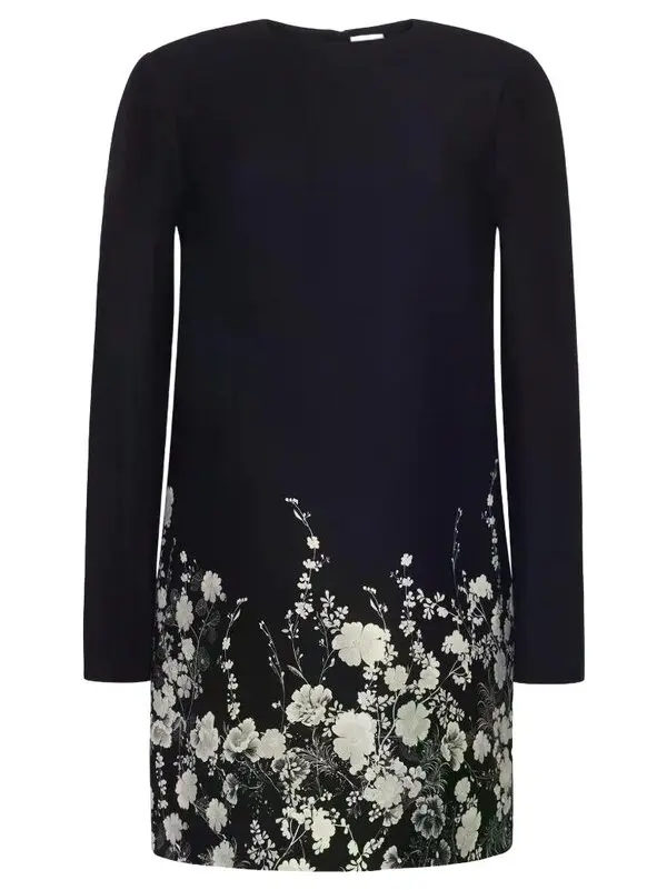 Adam Lippes Floral-print Mini Dress - Black
