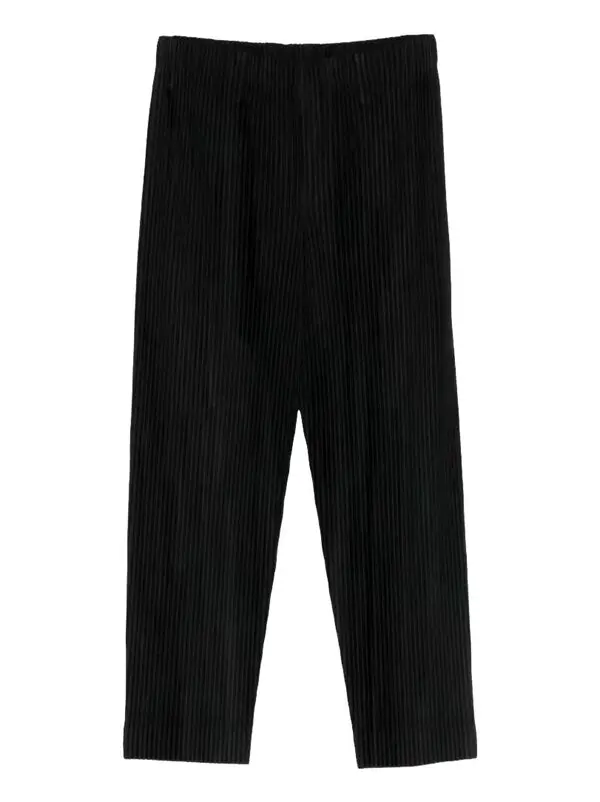 Issey Miyake Pleated Texture Trousers - Black