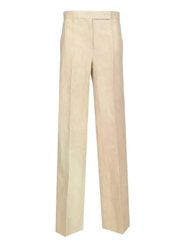 Max Mara Ginnico Pressed-crease Trousers - Neutrals