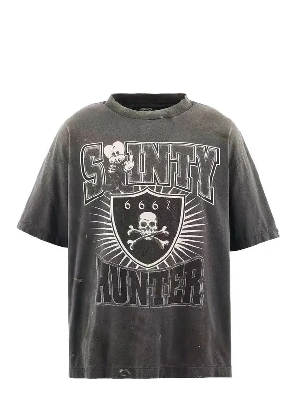 SAINT MXXXXXX Sainty Hunter Graphic-print T-shirt - Grey