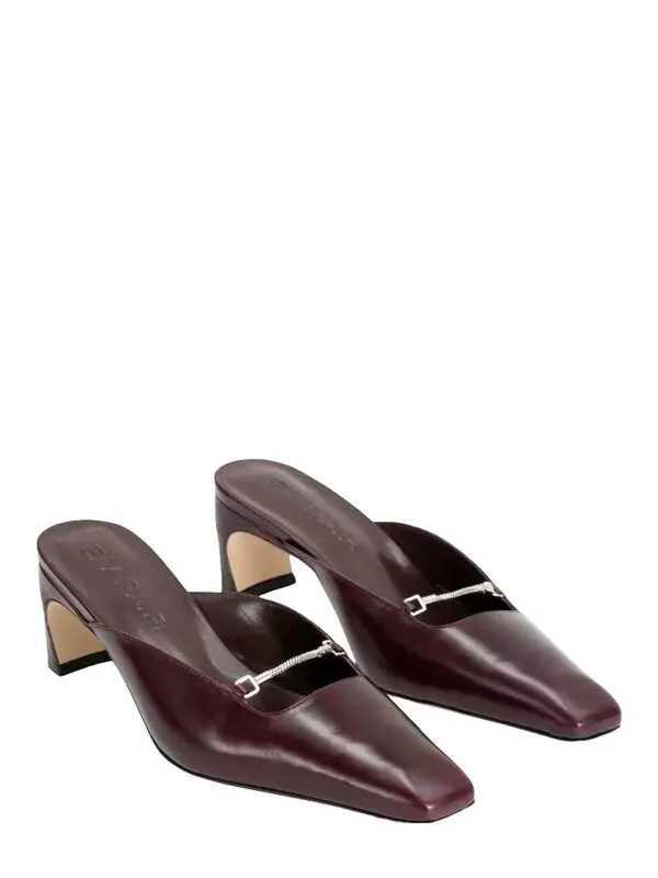 By Far Leda Chain-detail Mules - Red