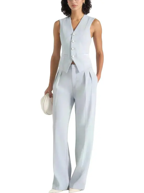 Manière De Voir Tailored Cinched Waistcoat - Blue