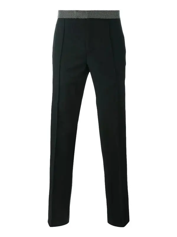 Alexander McQueen Studded-waistband Tailored Trousers - Black