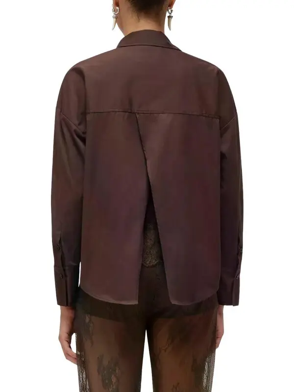 BLUGIRL Dark Classic Collar Shirt - Brown
