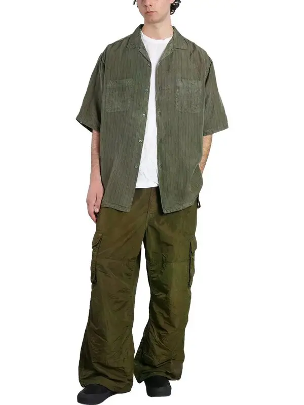 Comme Des Garçons Pinstripe Short-sleeve Shirt - Green