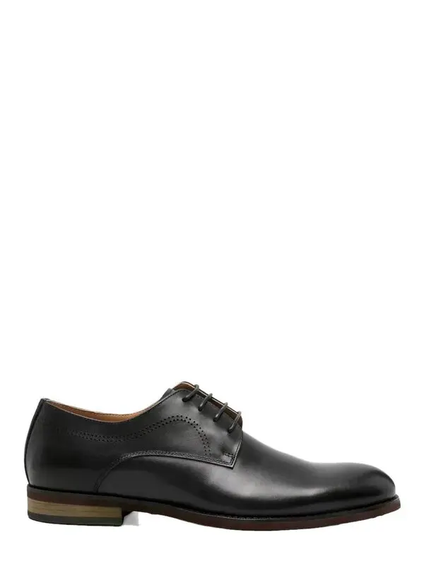 SERGIO MORETTI FIRENZE Derby Shoes With Perforated Detailing - Black