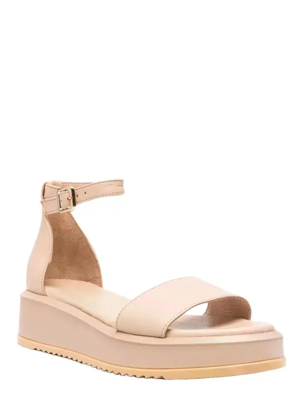 SERGIO MORETTI FIRENZE Beige Ankle Strap Platform Sandals - Neutrals