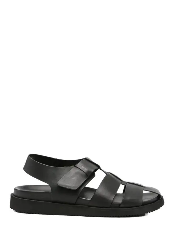 SERGIO MORETTI FIRENZE Touch-strap Caged Sandals - Black