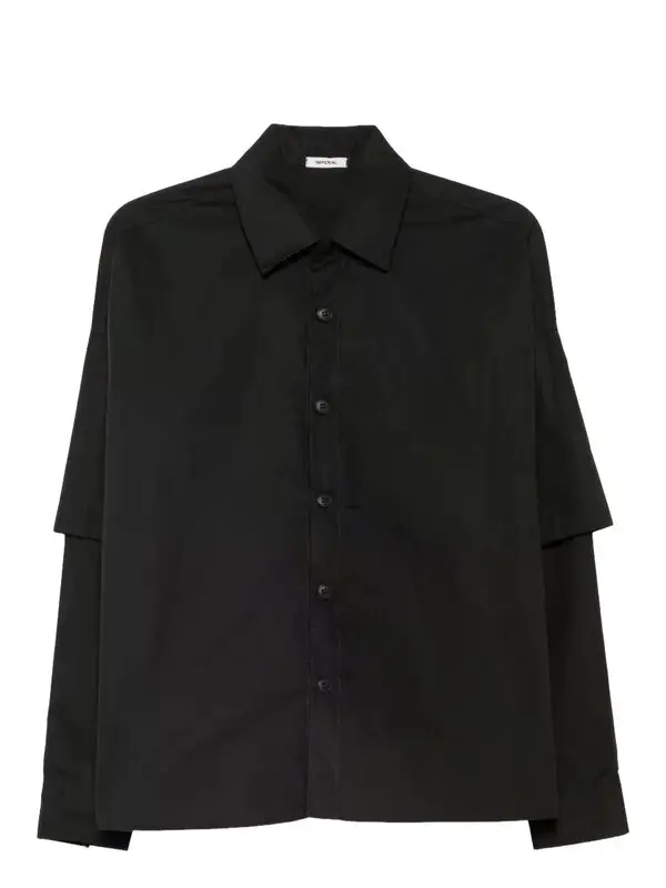Imperial Layered-sleeve Shirt - Black