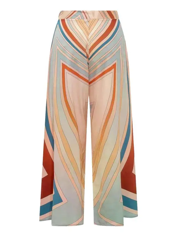 KOSE Eli Geometric Print Trousers - Blue