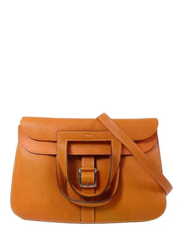 Hermès Halzan Shoulder Bag - Orange