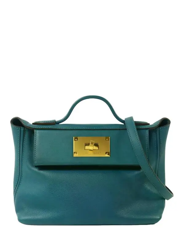 Hermès Mini 24/24 Two-way Handbag - Blue