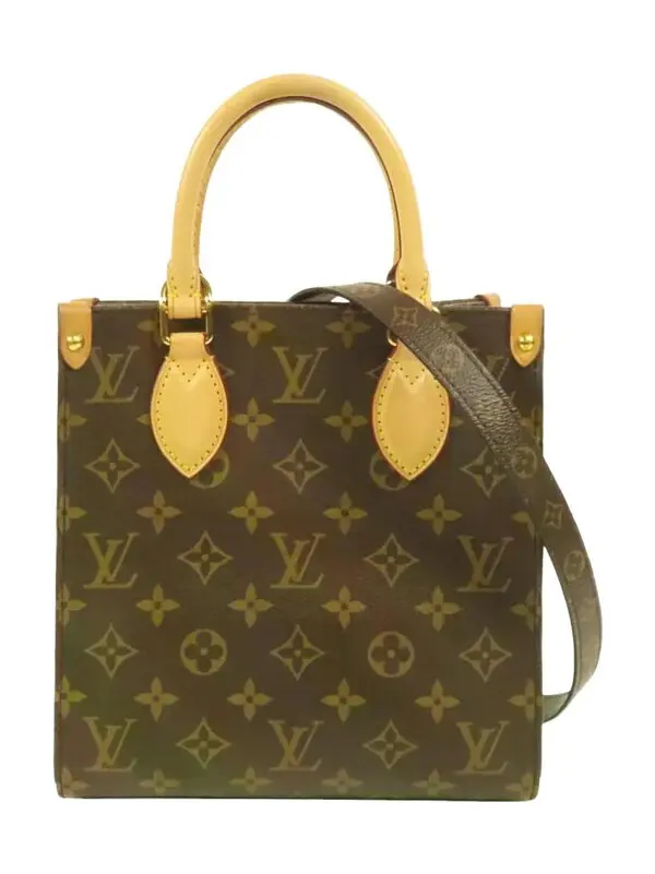 LOUIS VUITTON Sac Plat Bb Tote Bag - Brown