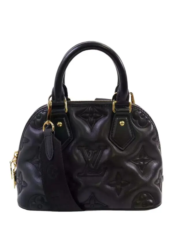 LOUIS VUITTON Bb Alma Bubblegram Tote Bag - Black
