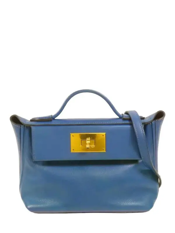 Hermès Mini 24/24 Evercolor Tote Bag - Blue