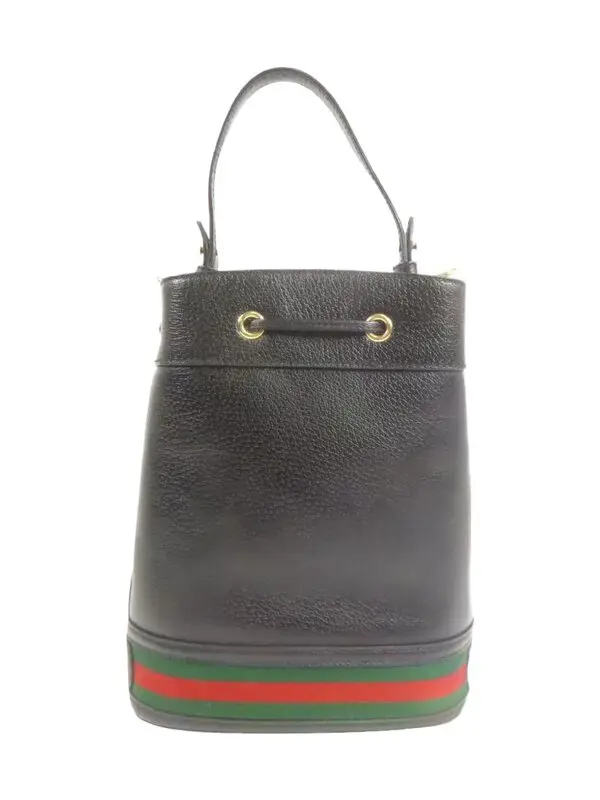 Gucci Gg Web Bucket Bag - Black
