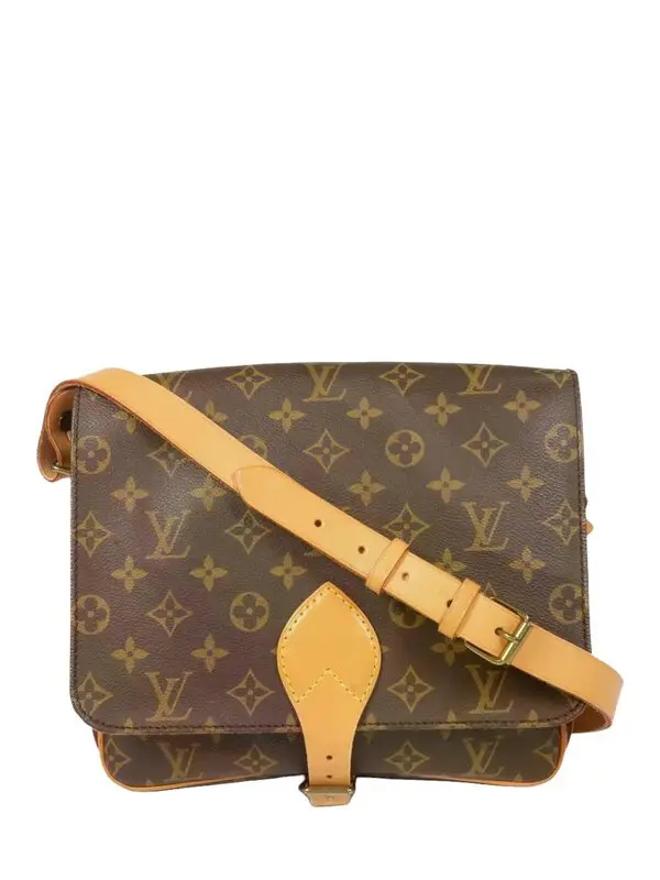 LOUIS VUITTON Monogram Cartouchiere Shoulder Bag - Brown
