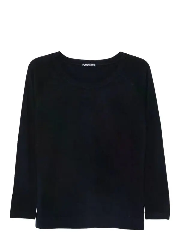 PUROTATTO Raglan Sleeve Fine-knit Sweater - Blue