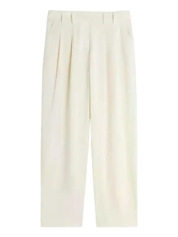 Maison Kitsuné Pleated Wide-leg Trousers - Neutrals