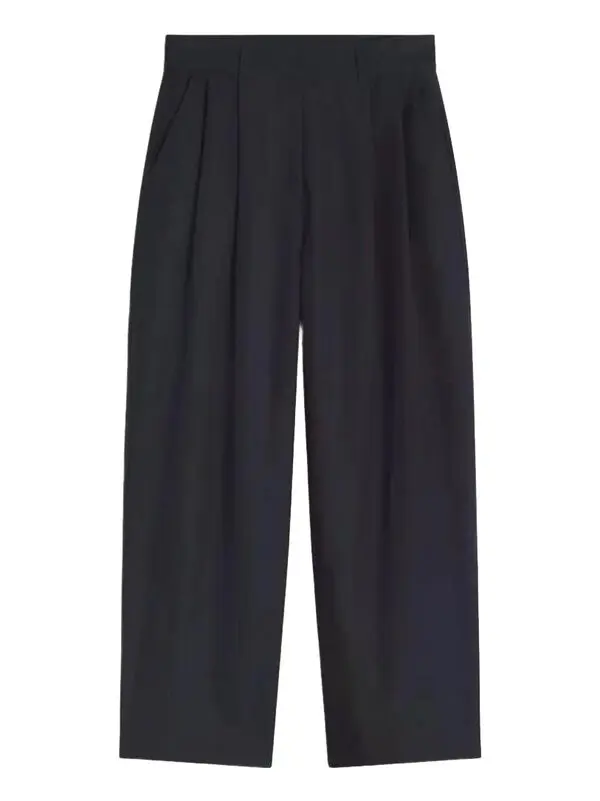 Maison Kitsuné Pleated Wide-leg Trousers - Blue