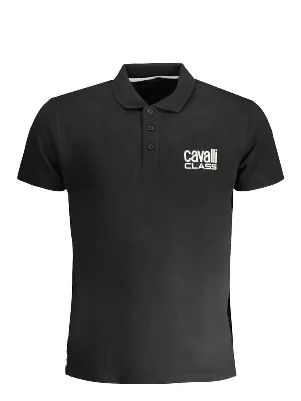 Roberto Cavalli Logo-embroidered Polo Shirt - Black