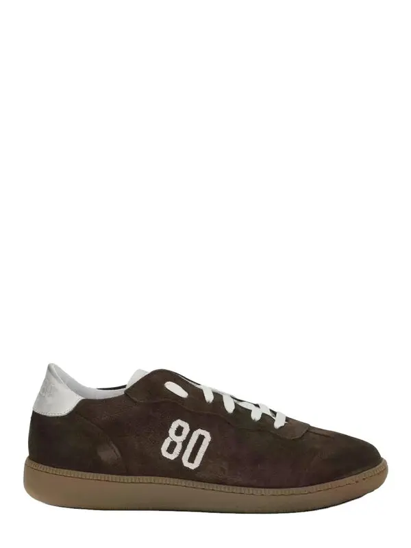 BE980 Harvard Suede Embroidered Logo Sneakers - Brown