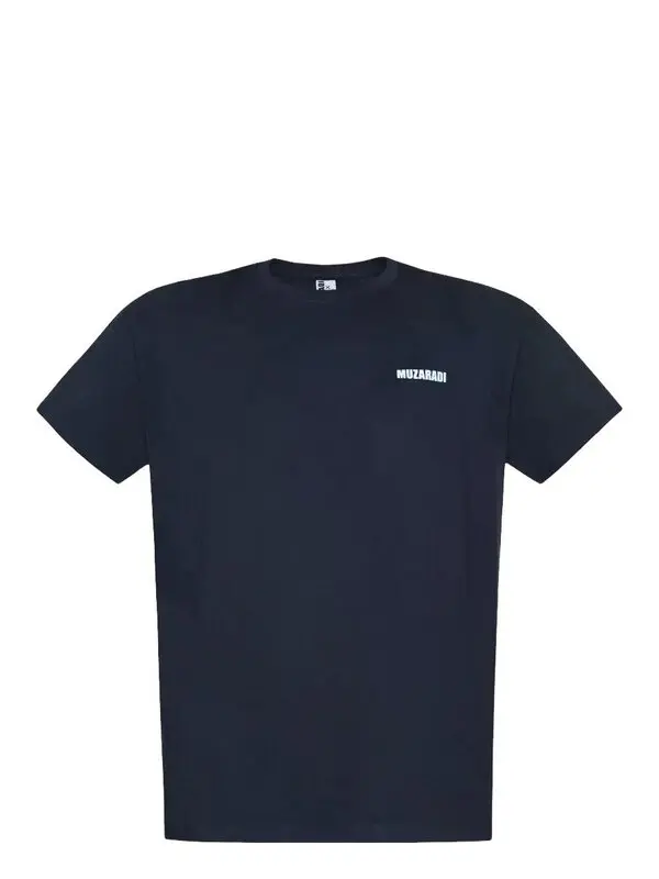 MUZARADI Logo Print Graphic Back T-shirt - Blue