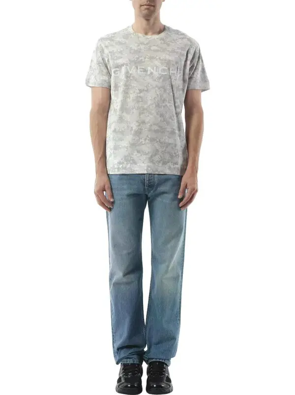 Givenchy Logo Camo-print T-shirt - Grey