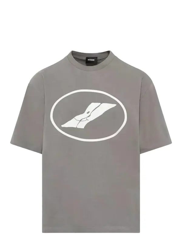 We11Done Round-neck Logo-detail T-shirt - Grey