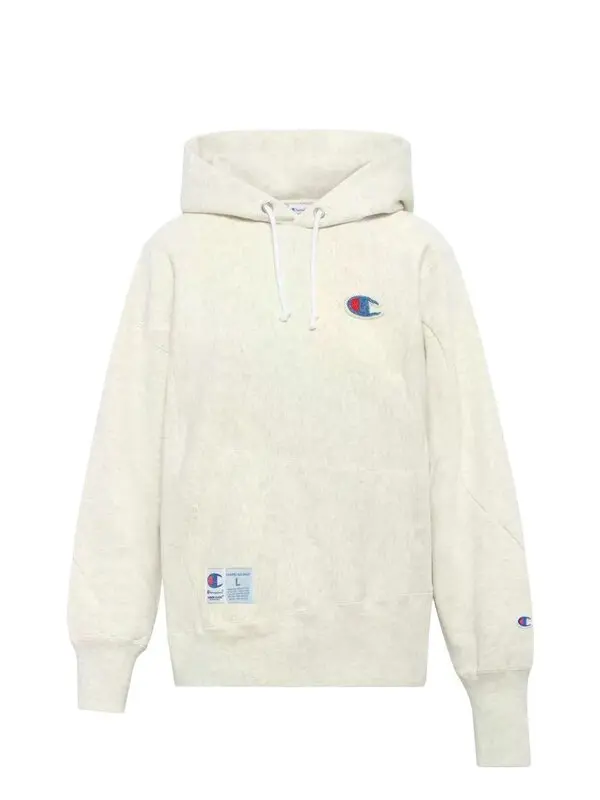 Undercover Logo Patch Drawstring Hoodie - Neutrals