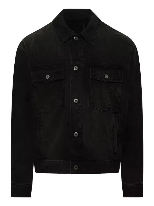 WOOYOUNGMI Stone-washed Denim Jacket - Black