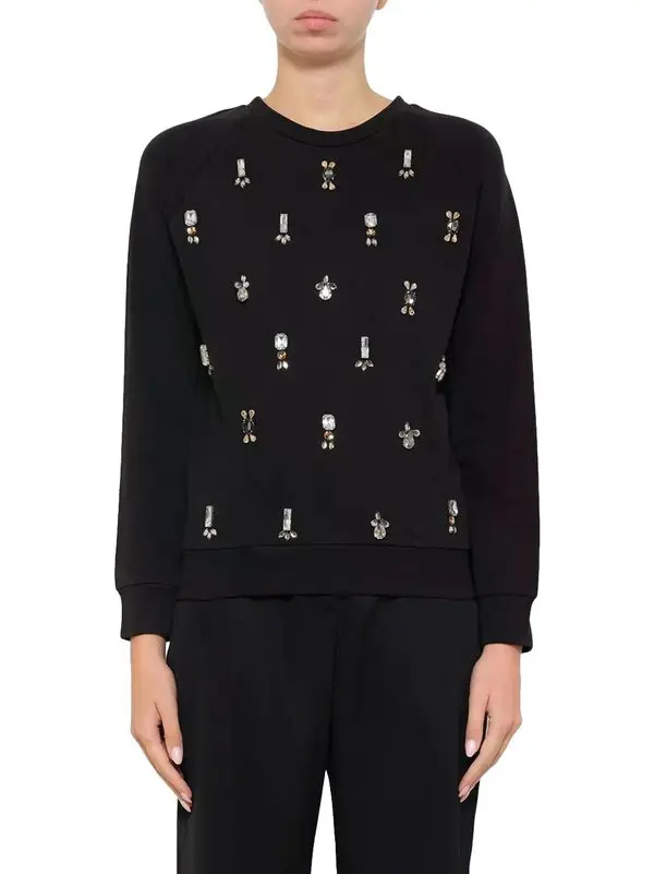 LANVIN Embroidered Jersey Sweater - Black