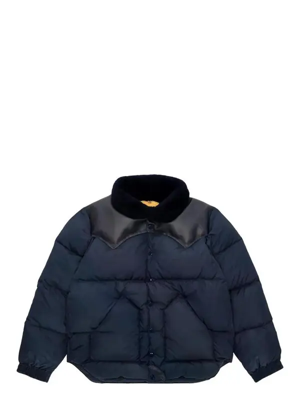 FORTELA Shearling Collar Jacket - Blue