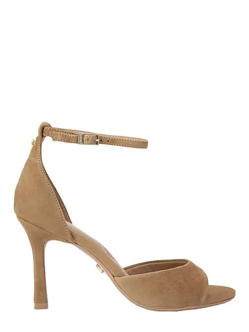 Carvela Corletta Suede Wide-fit Heeled Sandals - Taupe