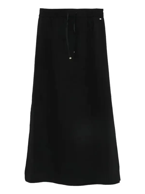 Herno Drawstring Waist Maxi Skirt - Black
