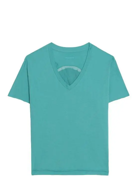 Zadig&Voltaire Tommer T-shirt With Fishnet Detail - Borneo