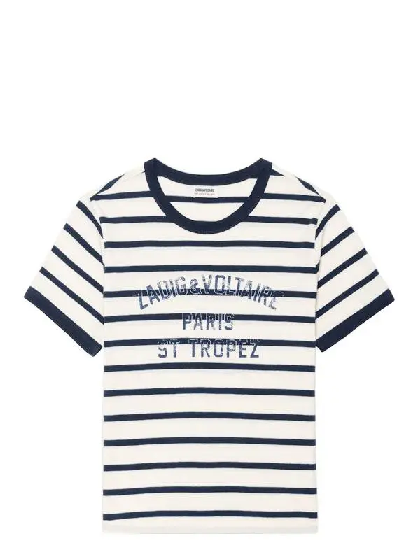 Zadig&Voltaire Woos St. Tropez" Striped Cotton T-shirt - Judo