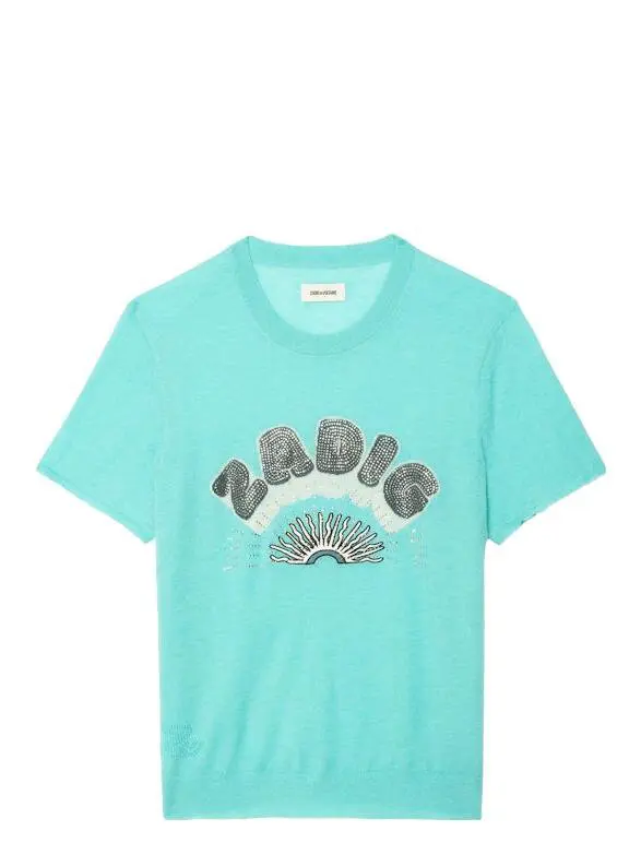 Zadig&Voltaire Idal" Cashmere Sweater With Embroidery And Rhinestones - Borneo