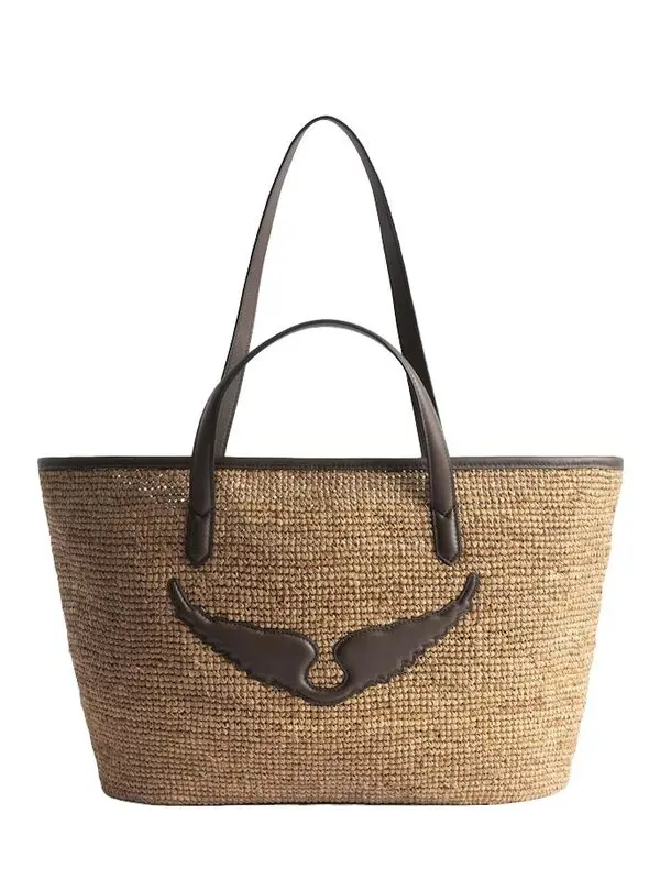 Zadig&Voltaire Wings Raffia Tote - Wood