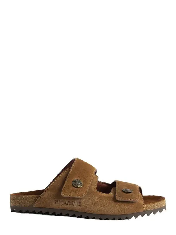 Zadig&Voltaire Santa Fe Suede Sandals - Cognac