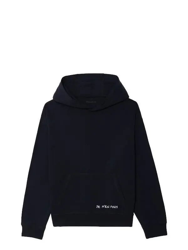 Zadig&Voltaire Sacha Cotton Hoodie With Back Print - Encre