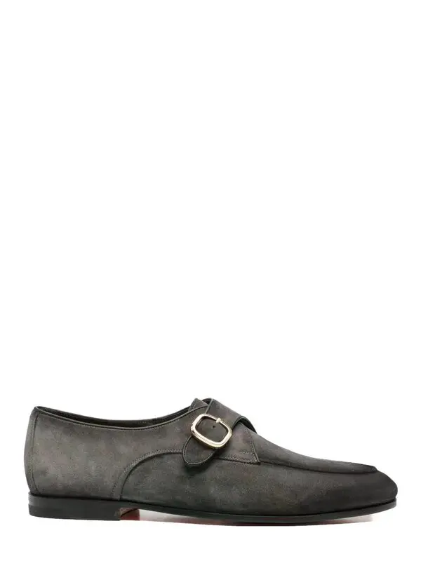 Santoni Suede Monk Shoes - Grey