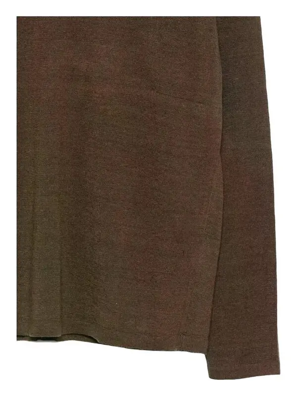 ROBERTO COLLINA Fine-knit Long-sleeve Sweater - Brown
