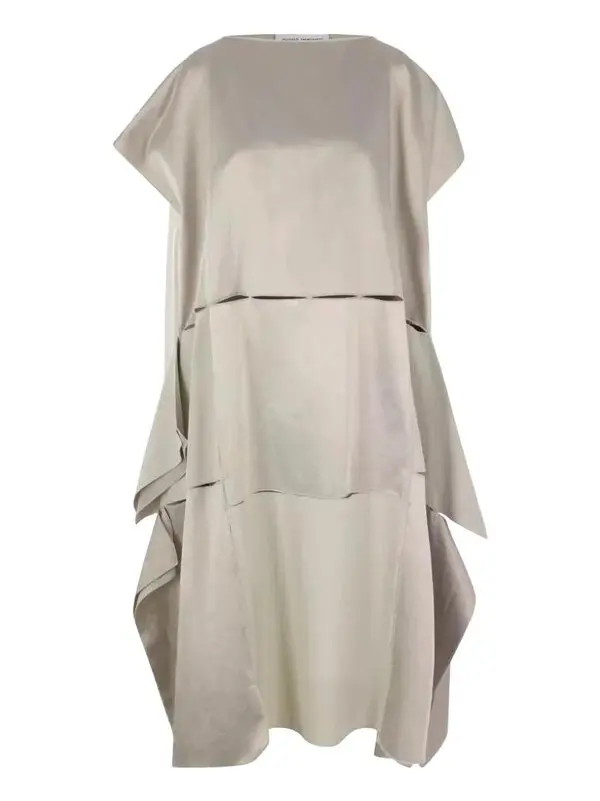 NICCOLO PASQUALETTI Cut-out Draped Dress - Neutrals