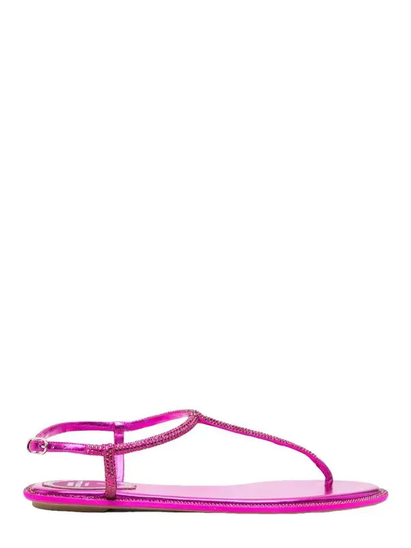 Rene Caovilla Diana Crystal-embellished Sandals - Pink