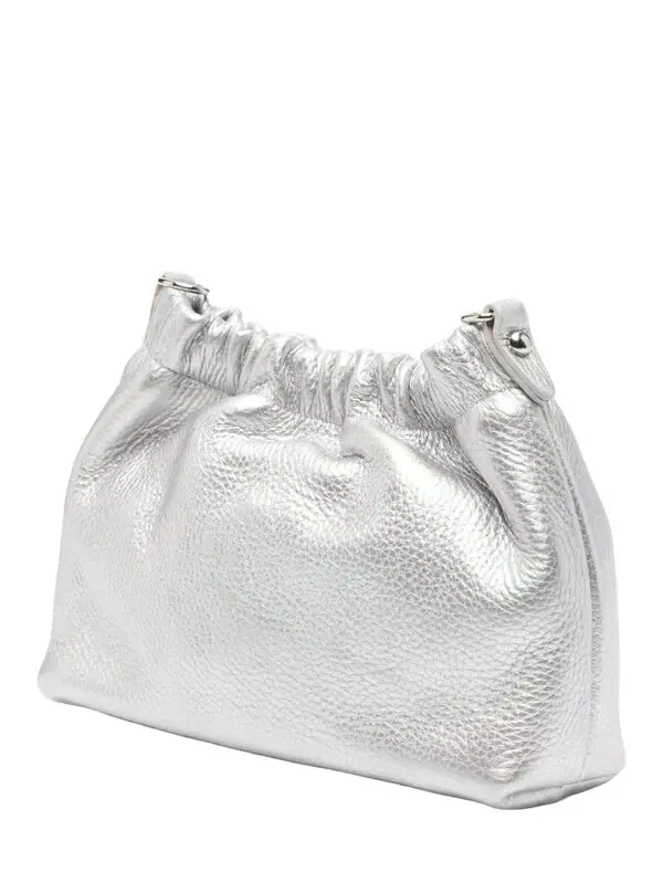 MARC ELLIS Helena Leather Ruched Cross Body Bag - Silver