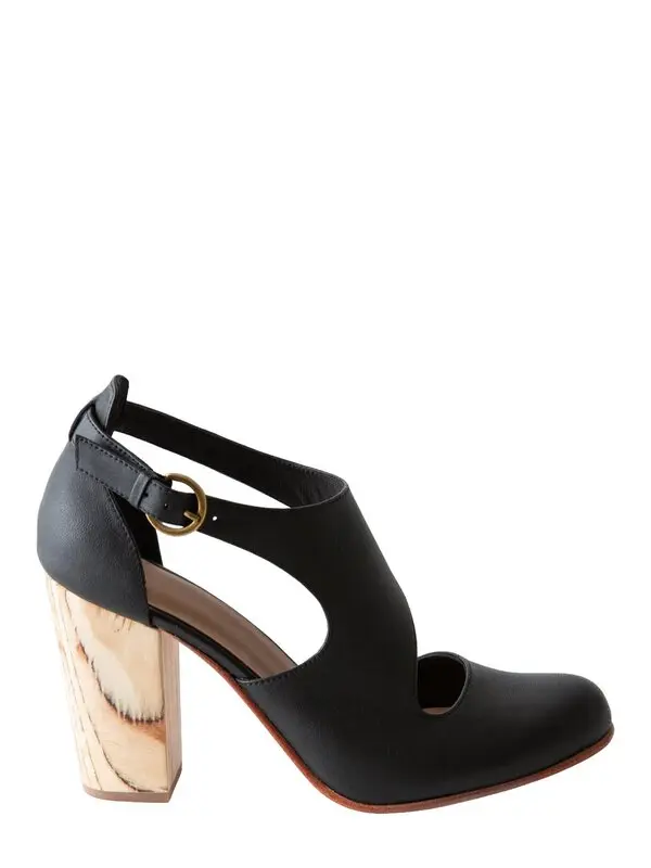 FORTRESS Luna Naya Block Heel Nappa - Black