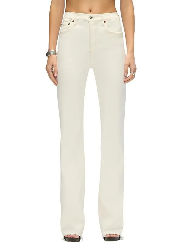RE/DONE 70s Bootcut High Rise Straight Jeans - Crema