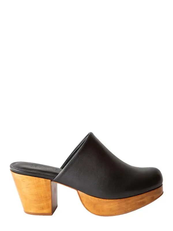 FORTRESS Ava Platform Clog Nappa - Black