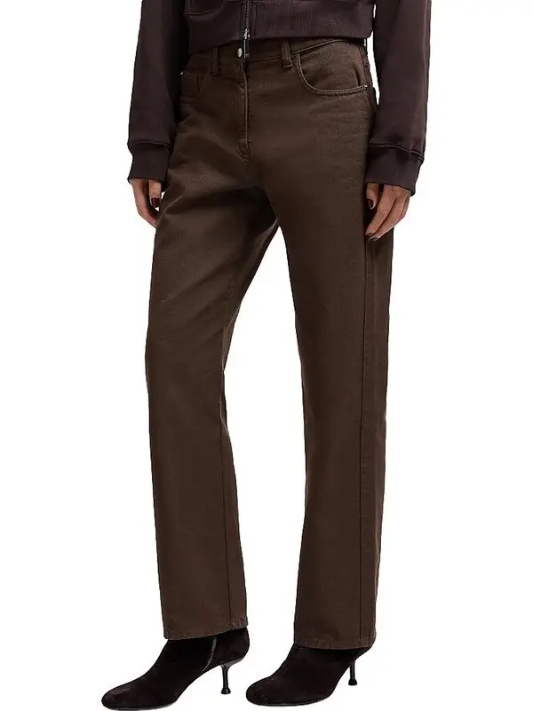 Emporio Armani Garment Dyed Straight Leg Jeans - Chocolate Plum